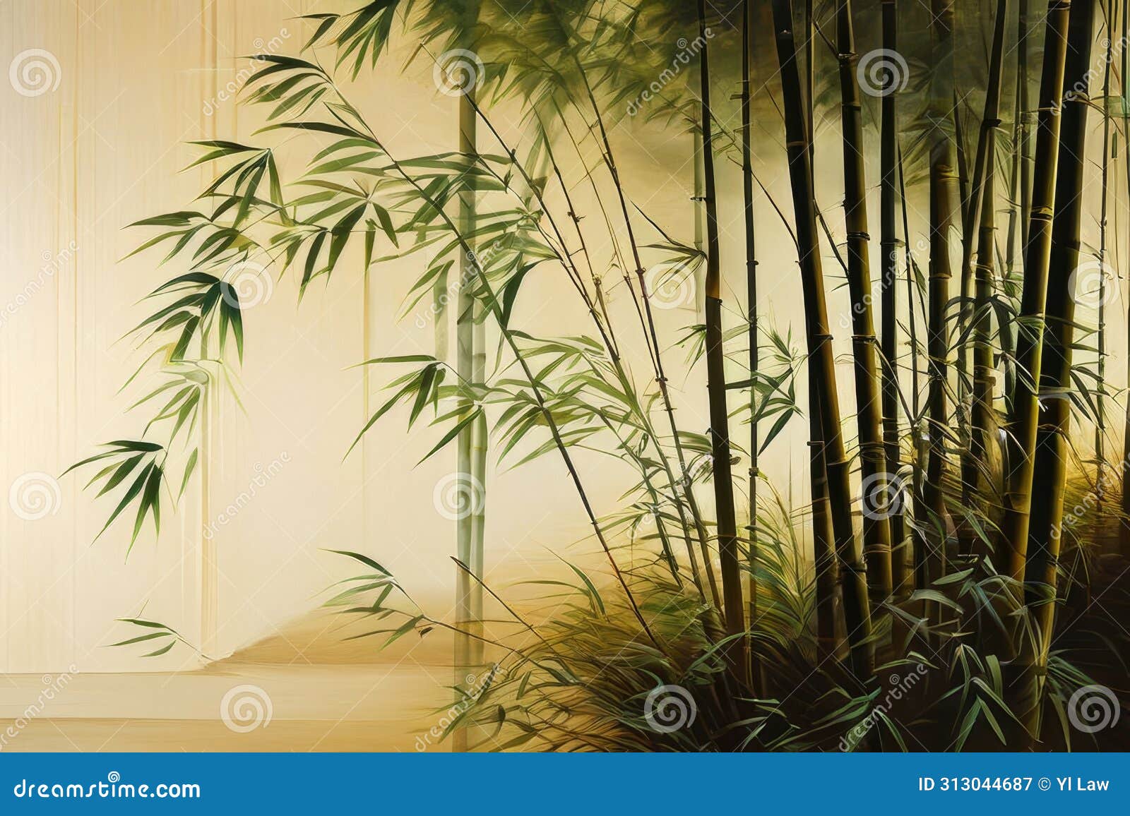 A Traditional Chinese Painting of Bamboo Forest Editorial Photography ...