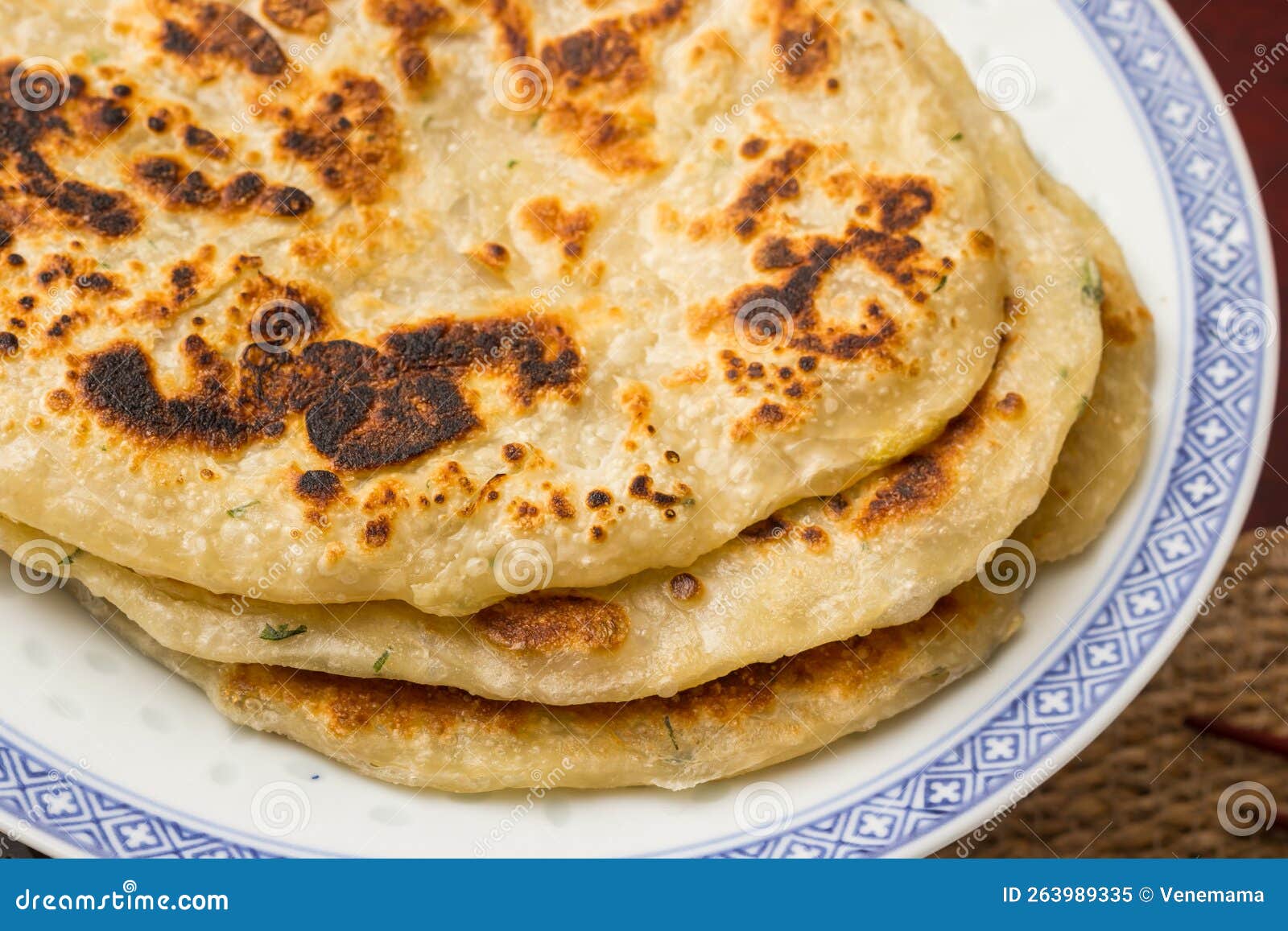 Traditional Chinese Pancakes on a Plate Stock Image - Image of ...
