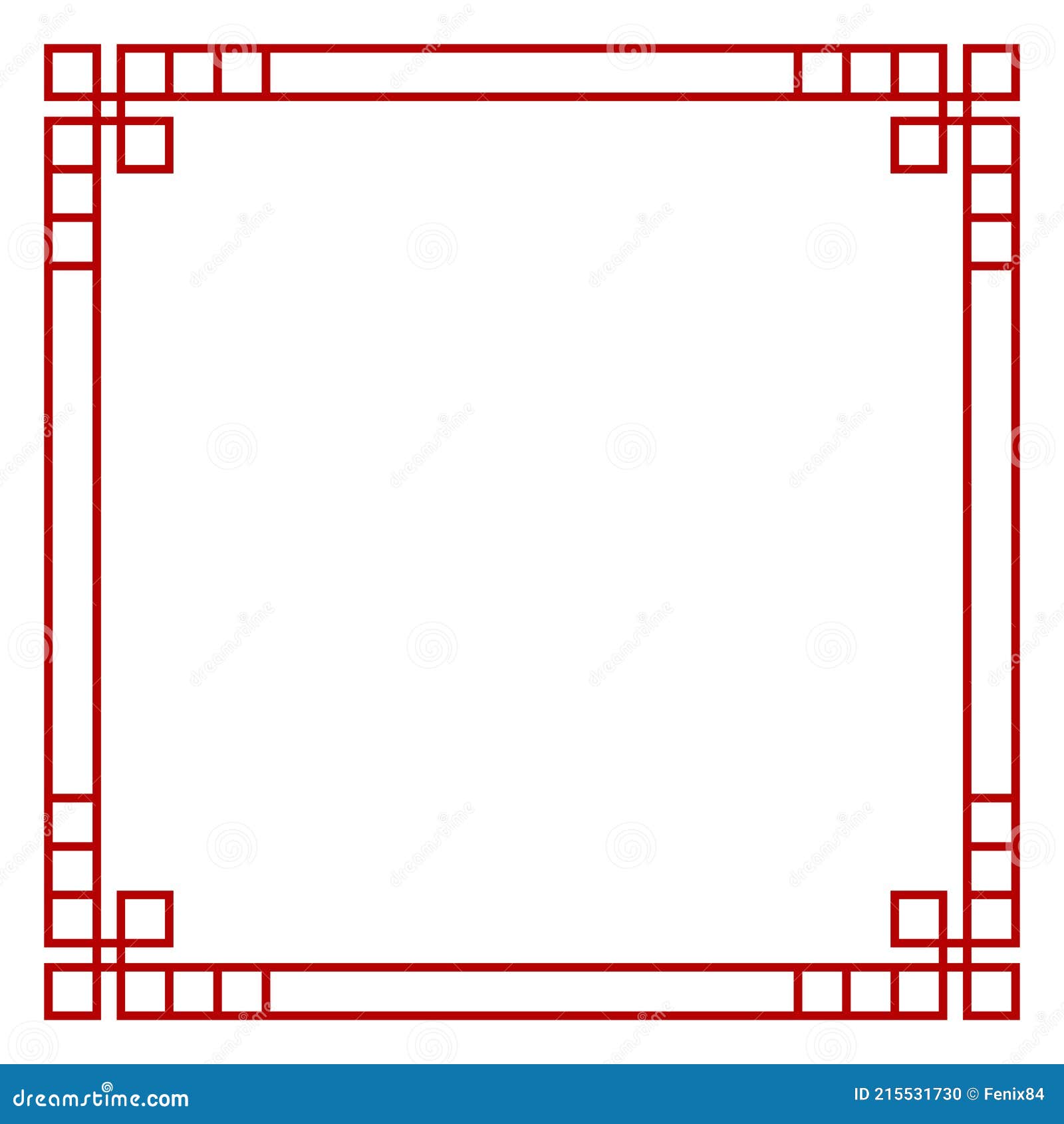 Traditional Chinese Pattern. Square Frame with Elegance Geometric ...