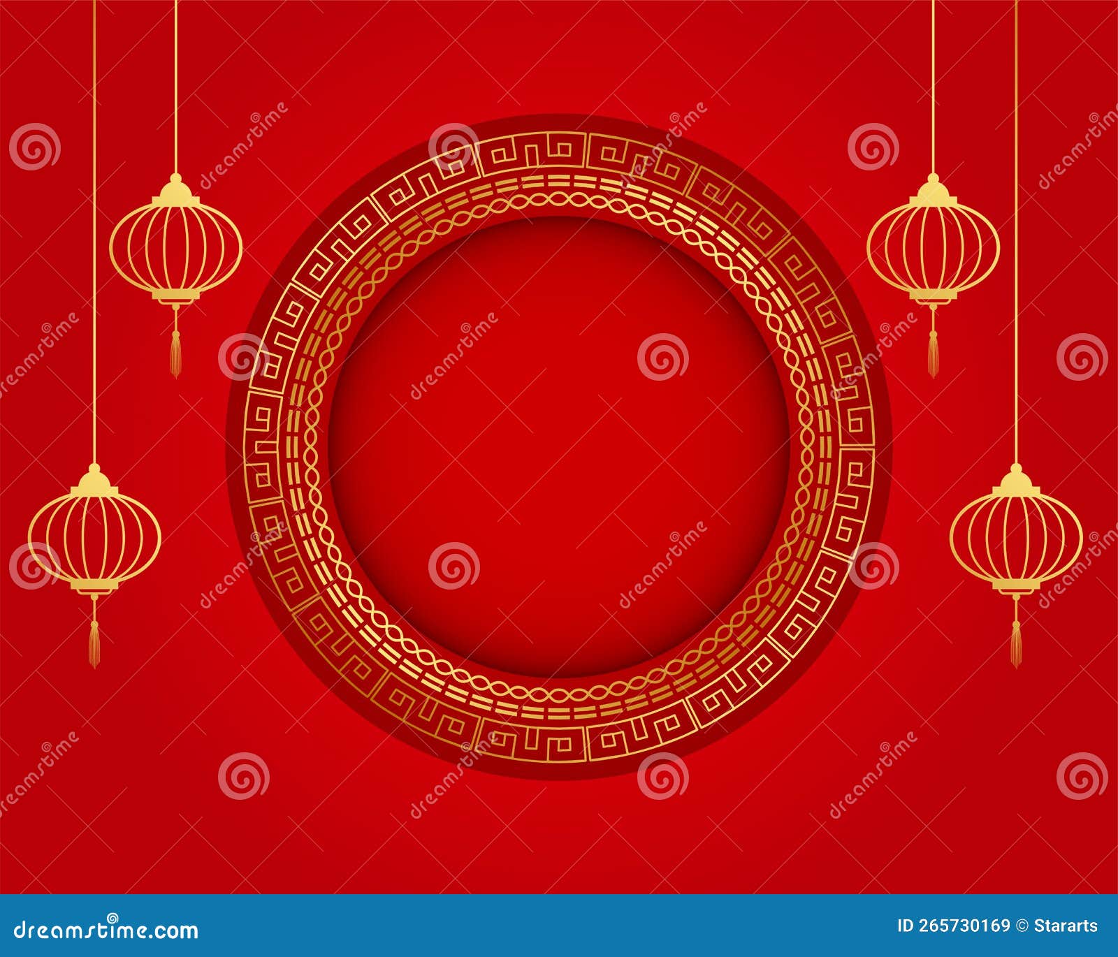 Traditional Chinese Red Background with Image and Text Space Stock ...