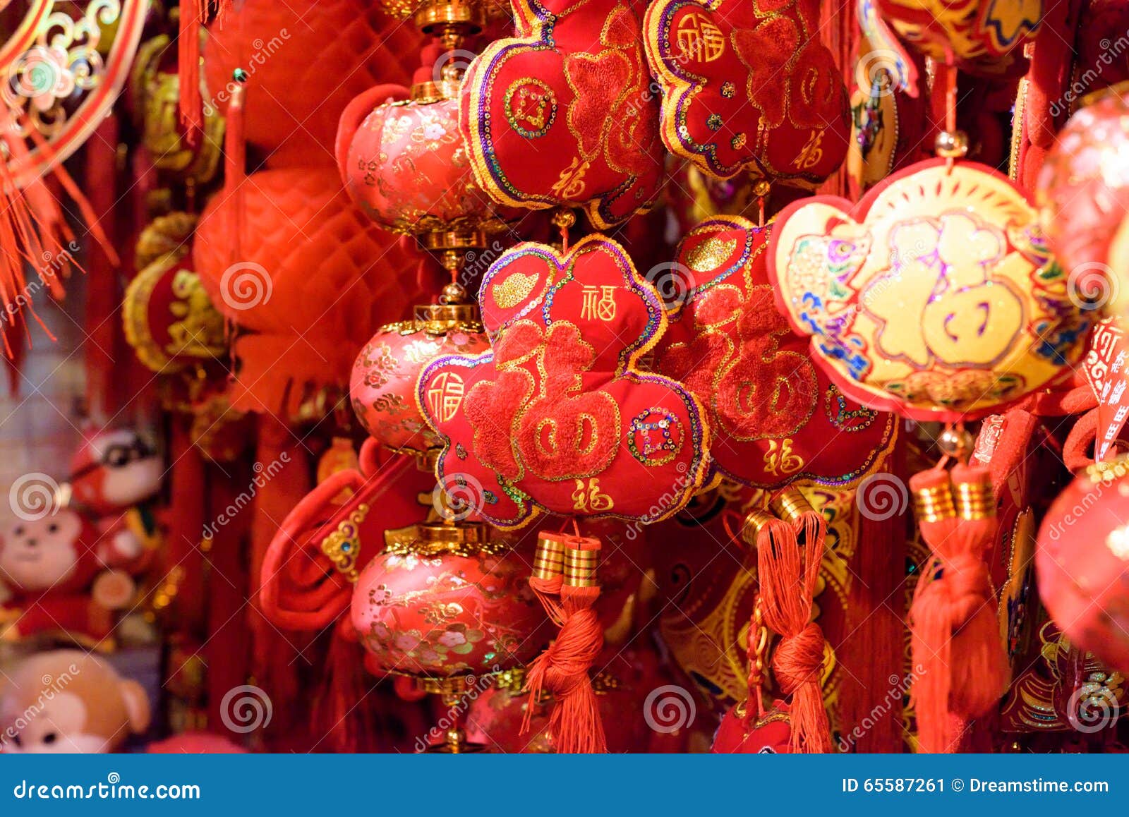 Traditional Chinese Red Decorations Stock Image - Image of happy ...