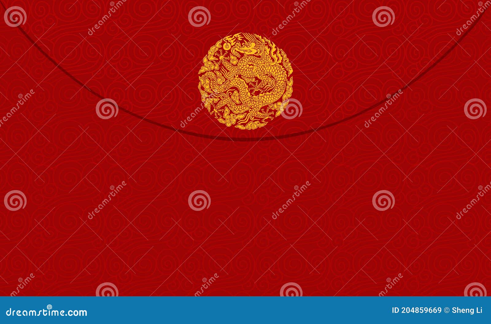 Traditional Chinese Red Envelope Template, the Chinese Dragon Symbol ...
