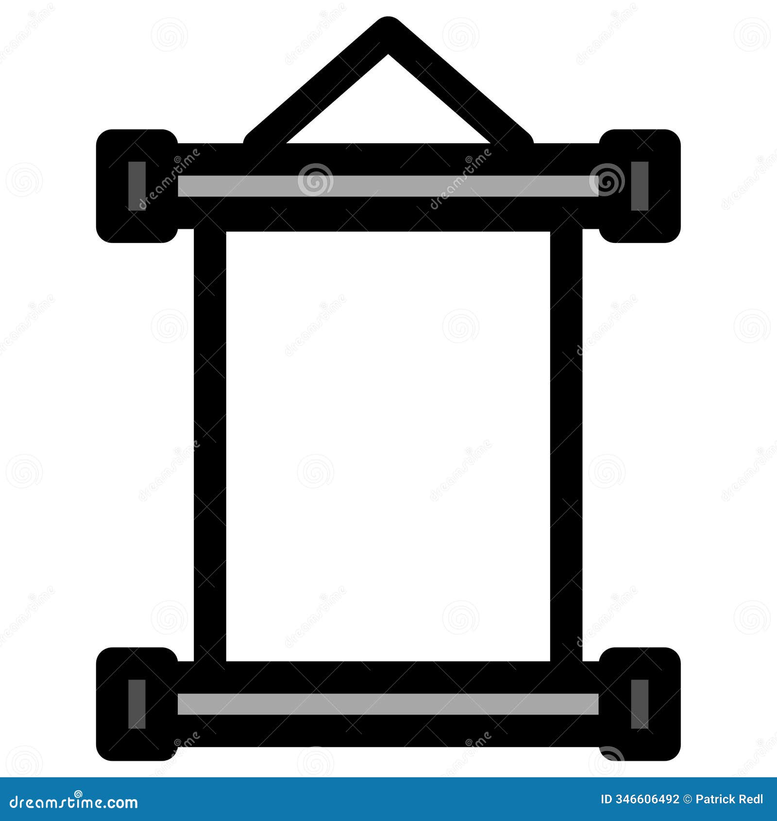 Traditional Chinese Scroll- Clean and Modern Chinese Icon Stock ...