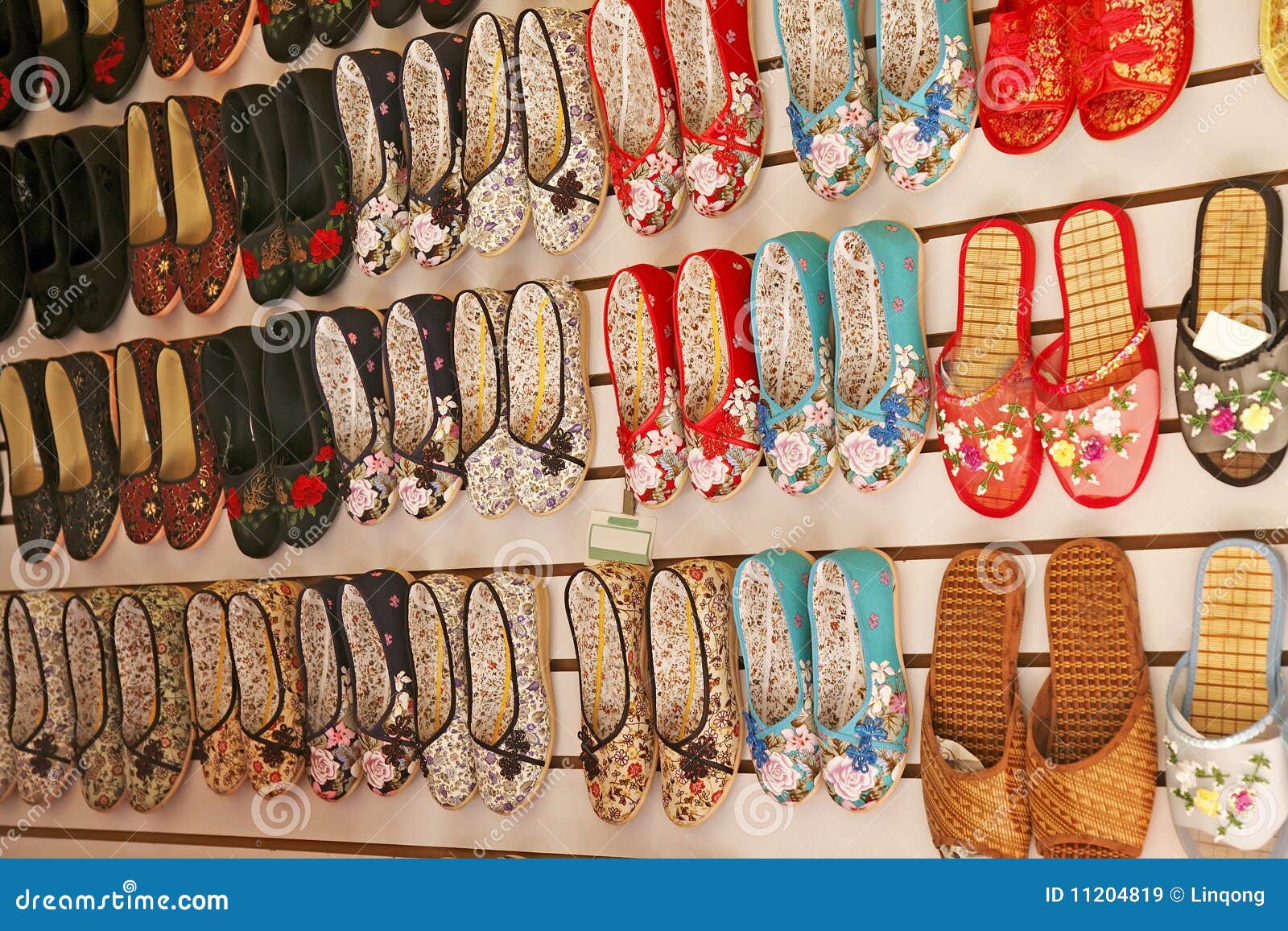Traditional Chinese shoes stock image. Image of horizontal - 11204819