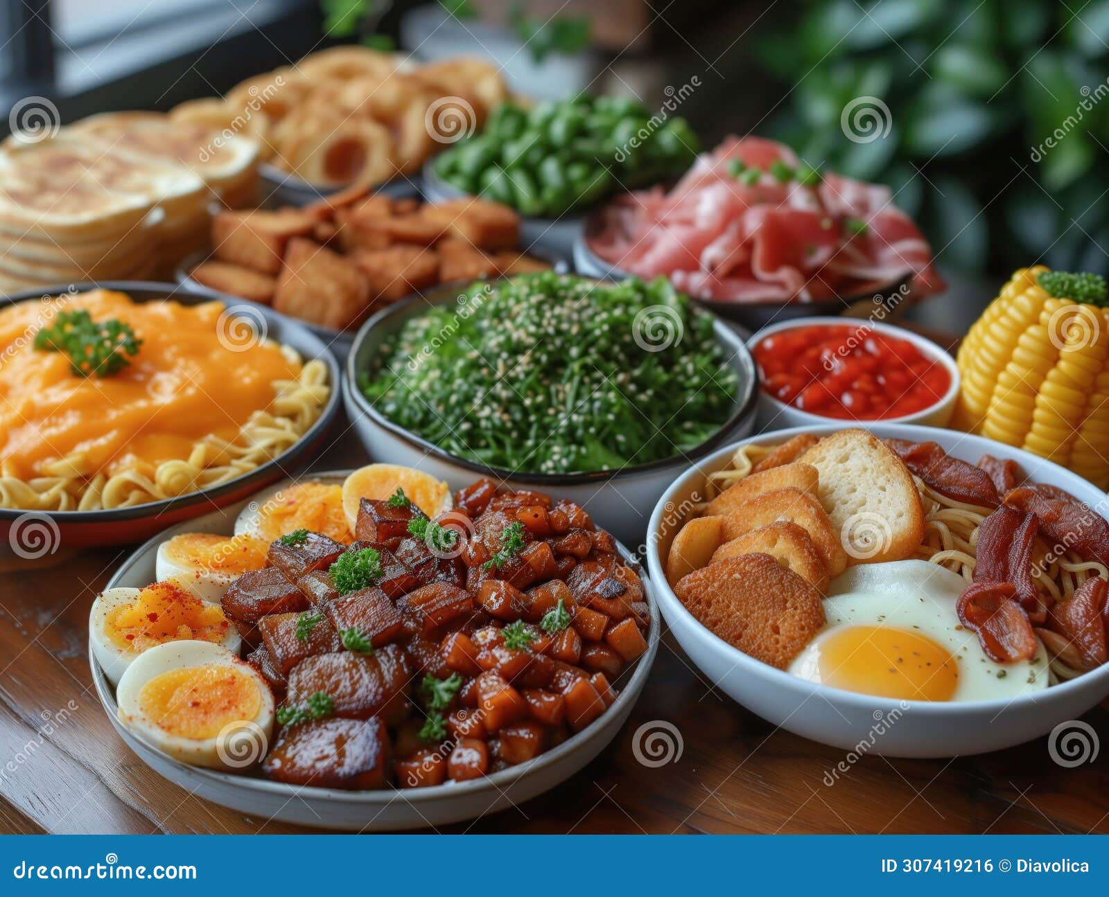 Traditional Chinese Snacks Assorted Stock Illustration - Illustration ...