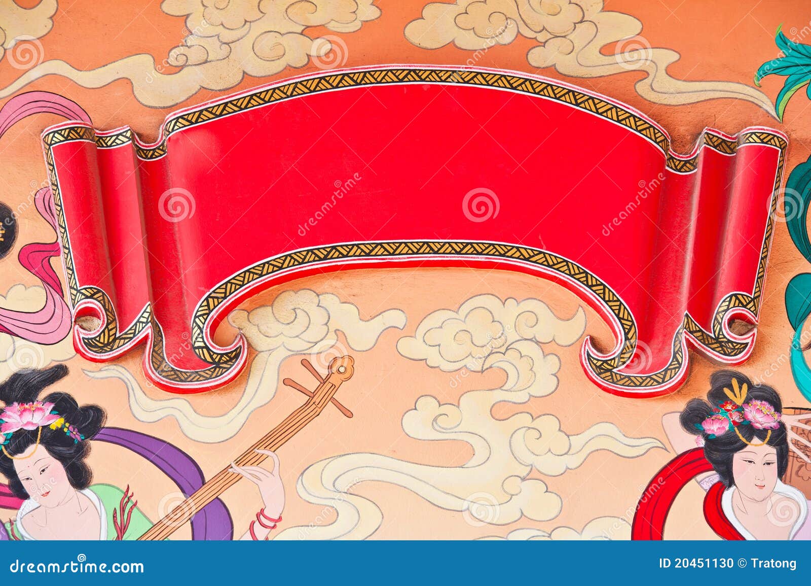 Traditional Chinese Style Molding Art Stock Photo - Image of siam ...
