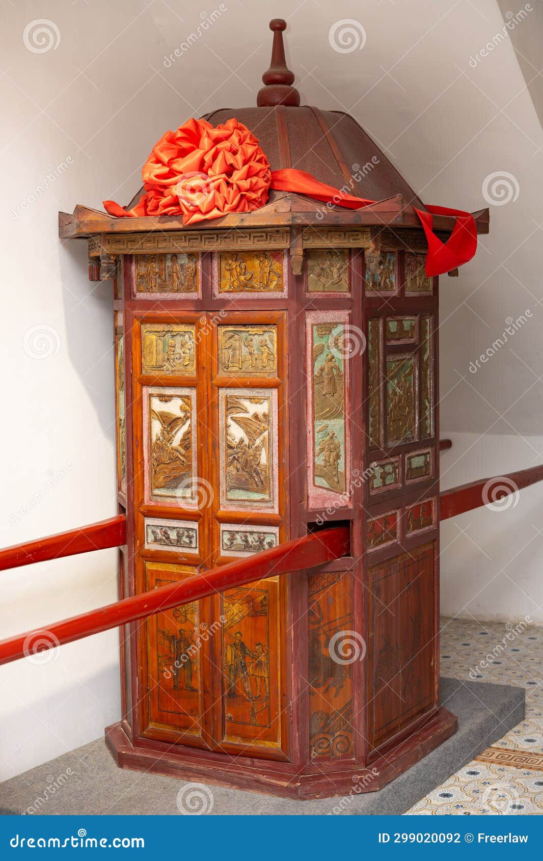 A Traditional Chinese Style Palanquin at Vertical Composition Stock ...