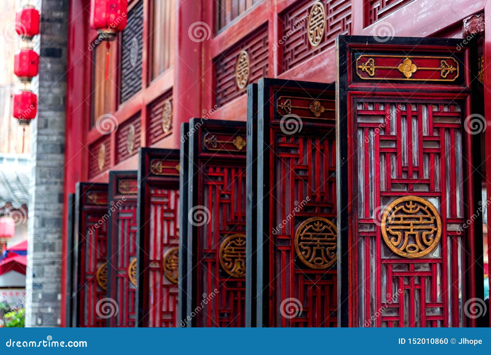 Traditional Chinese Style Windows in China Stock Photo - Image of brick ...