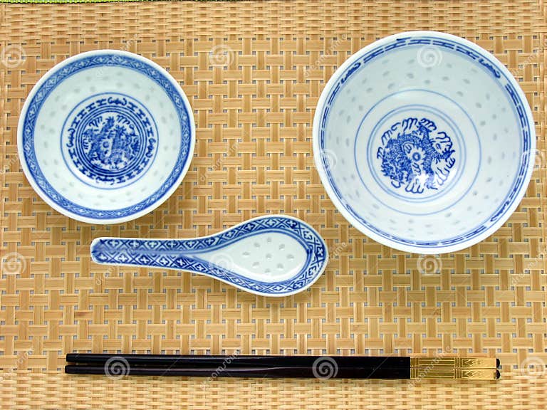 Traditional Chinese Table Setting Stock Photo - Image of dish, plate ...
