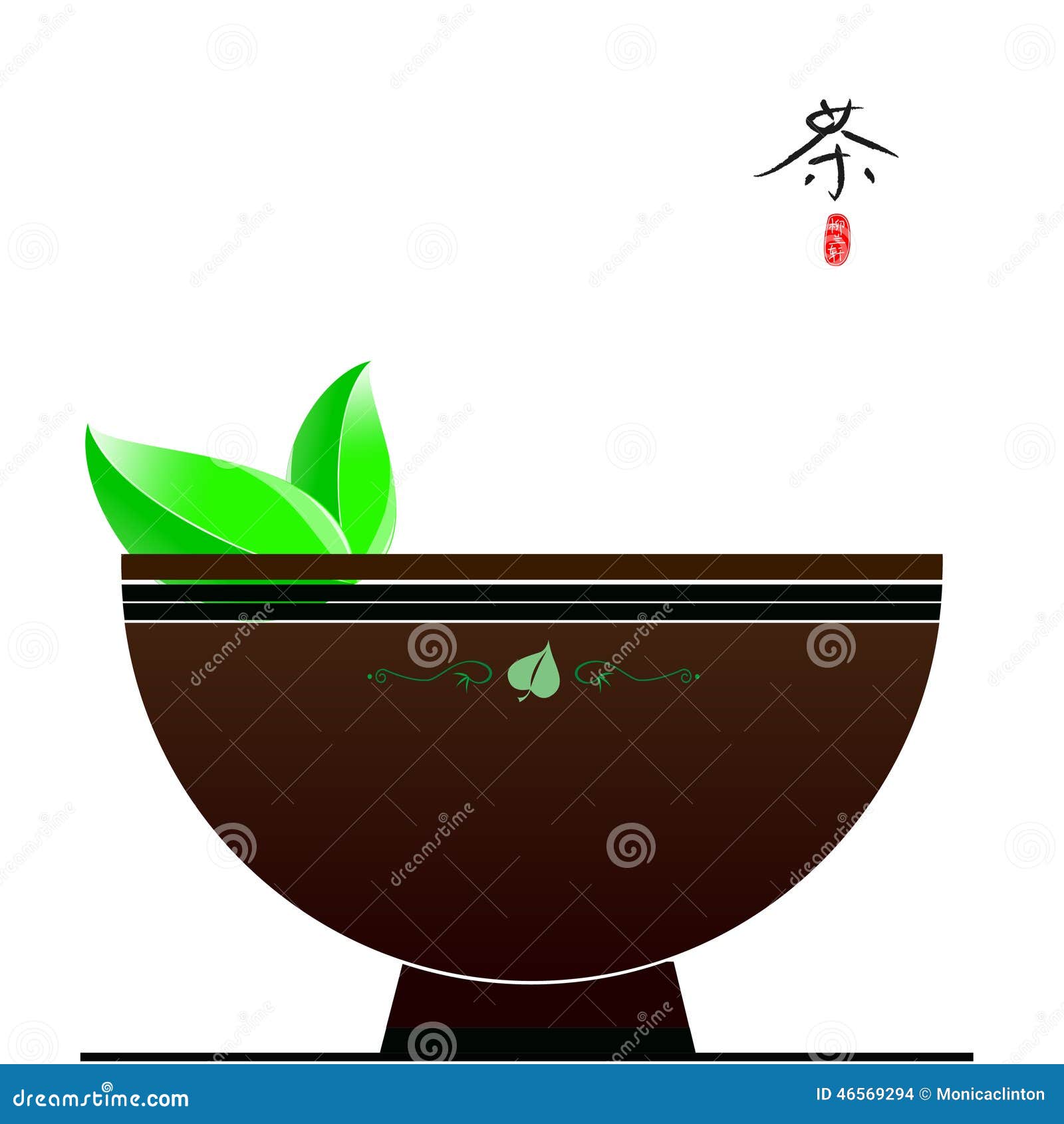 Traditional Chinese Tea stock vector. Illustration of green - 46569294