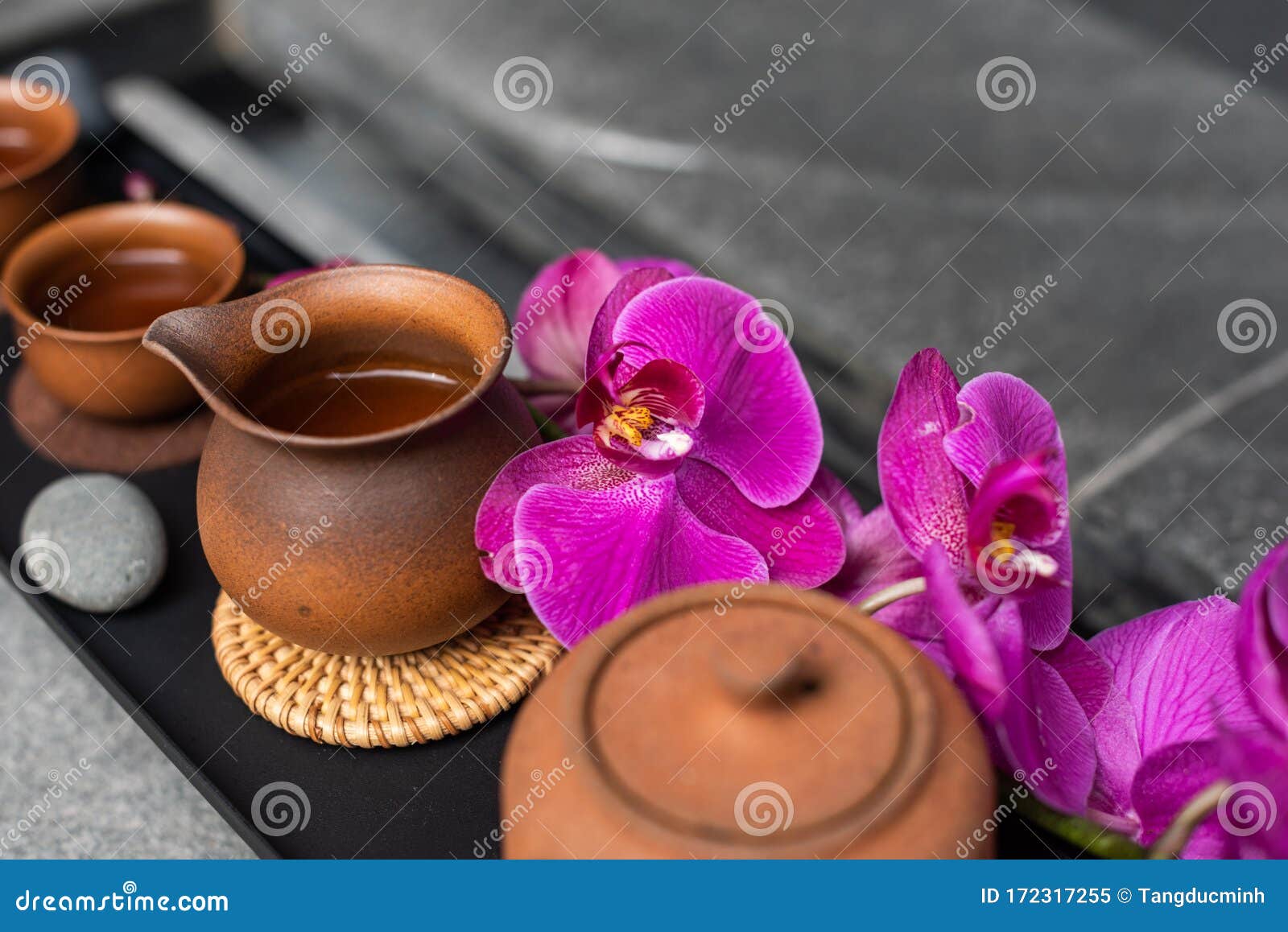 Traditional Chinese Tea Set Up Stock Image - Image of background ...