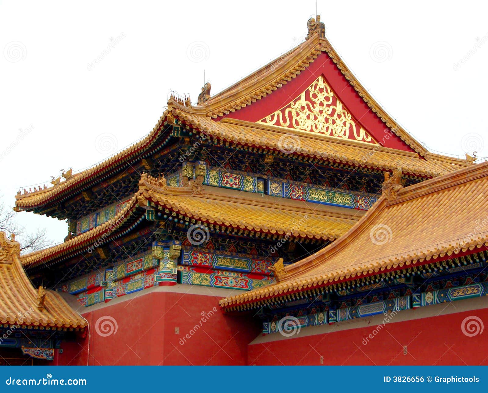 Traditional Chinese temple stock photo. Image of colorfully - 3826656