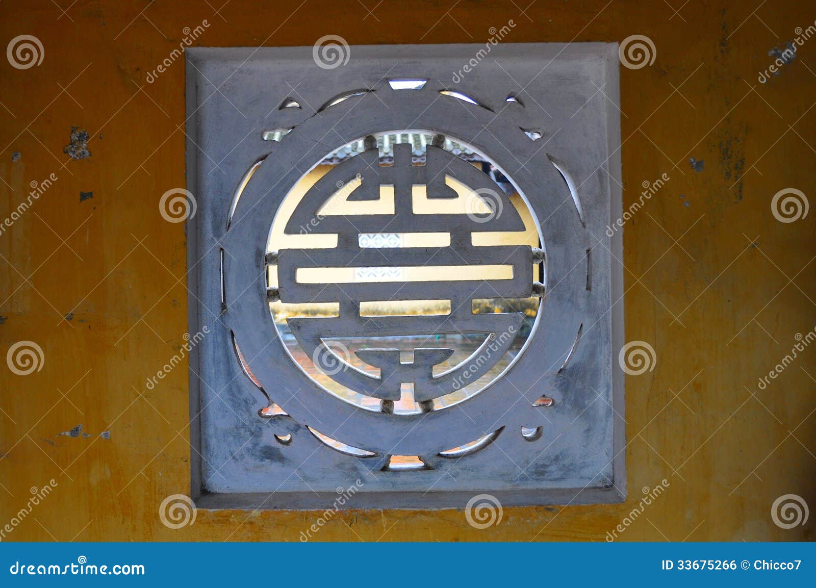 Traditional chinese window stock photo. Image of wall - 33675266