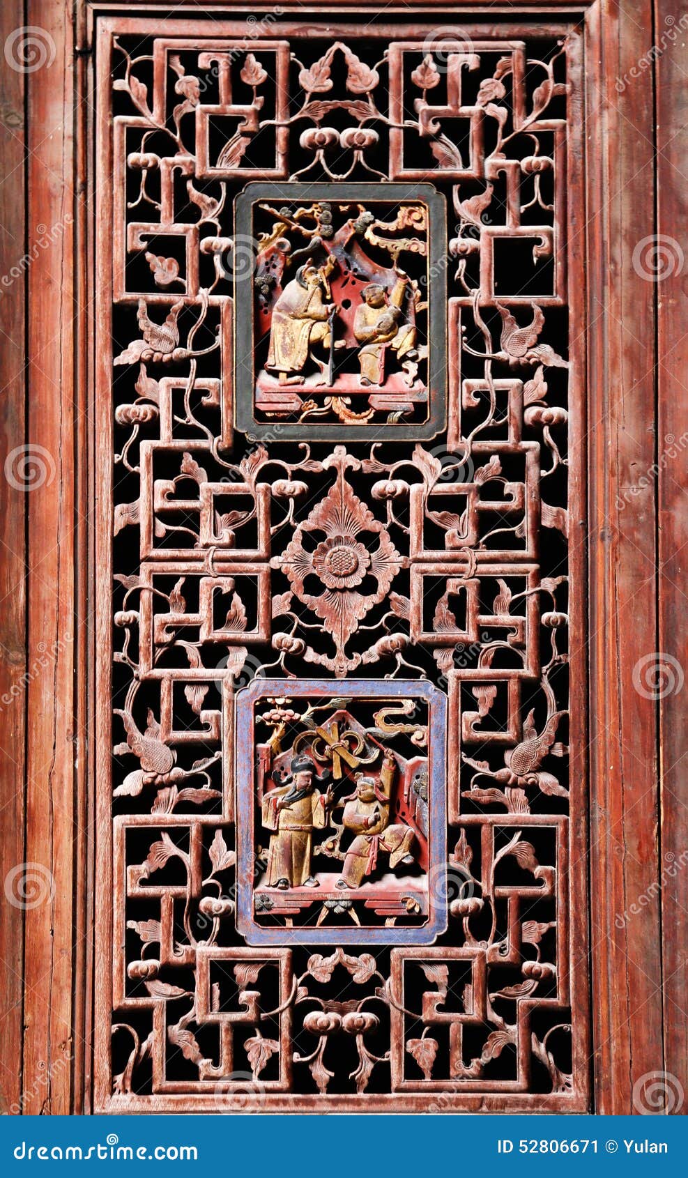 Traditional Chinese window stock image. Image of east - 52806671