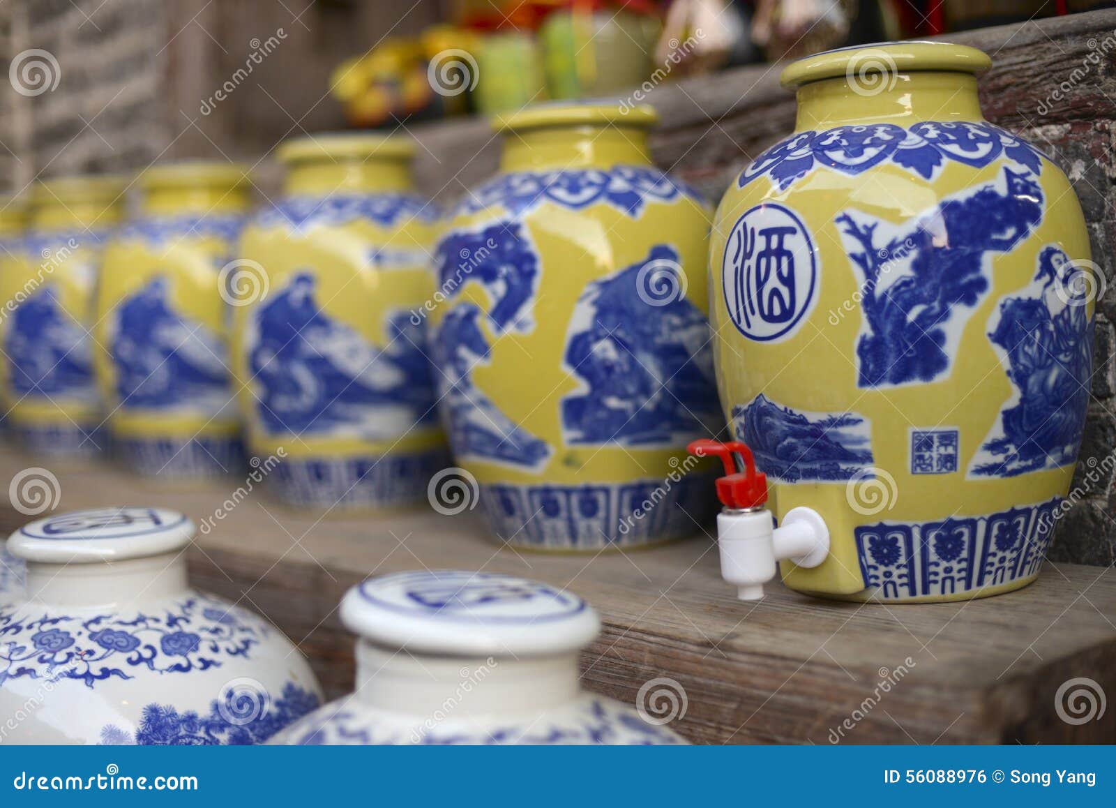 Traditional Chinese Wine Jar Stock Photo - Image of china, pottery ...