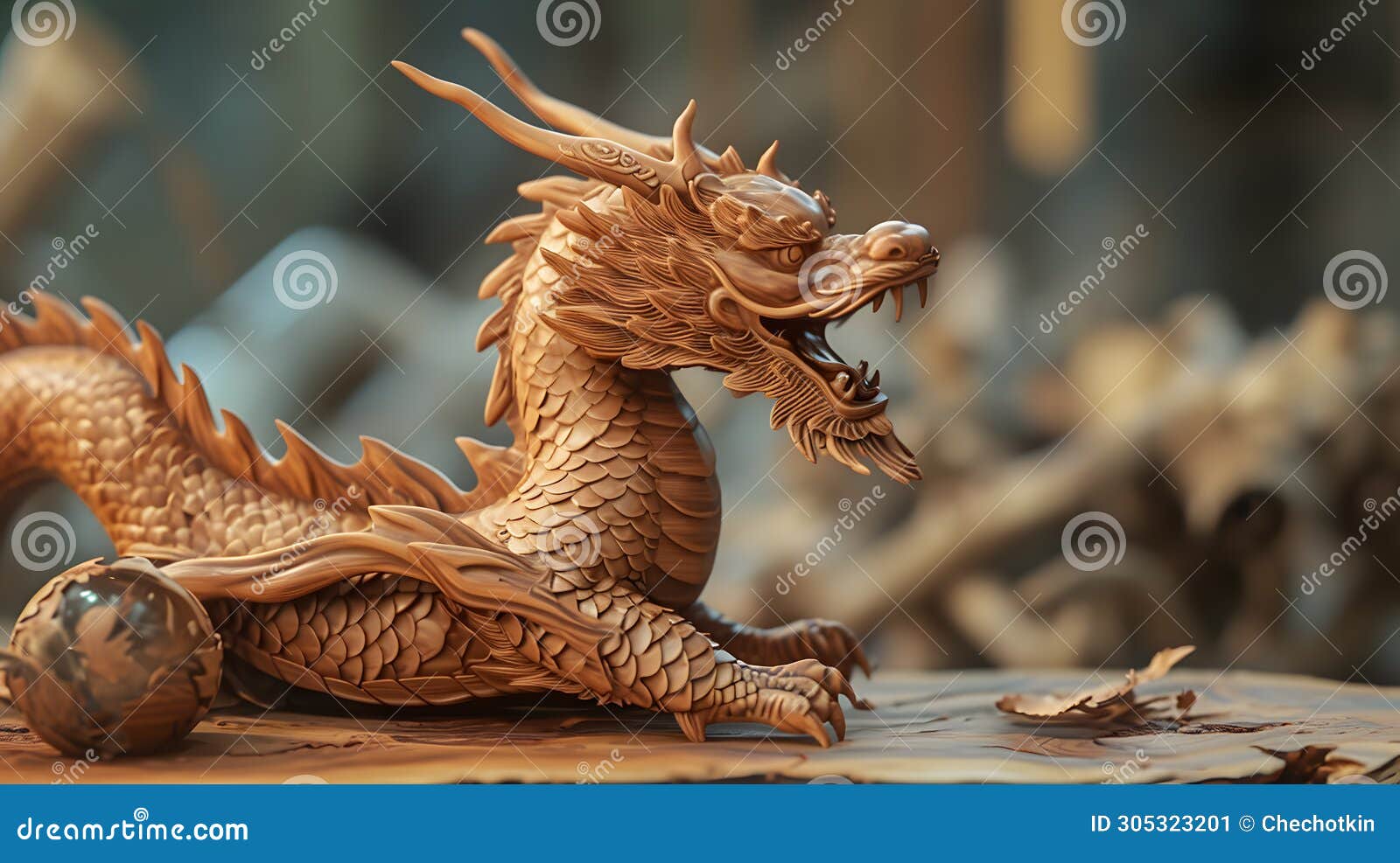 Traditional Chinese Wooden Dragon, Symbol of the Year, Generative Ai ... Traditional Chinese Wooden Dragon, Symbol of the Year, Generative Ai ...