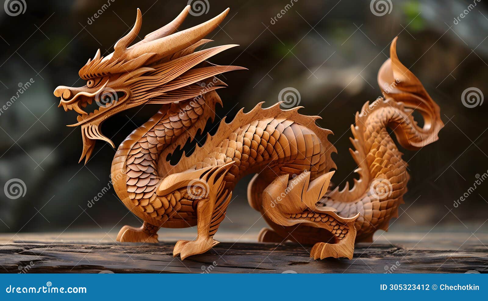 Traditional Chinese Wooden Dragon, Symbol of the Year, Generative Ai ... Traditional Chinese Wooden Dragon, Symbol of the Year, Generative Ai ...