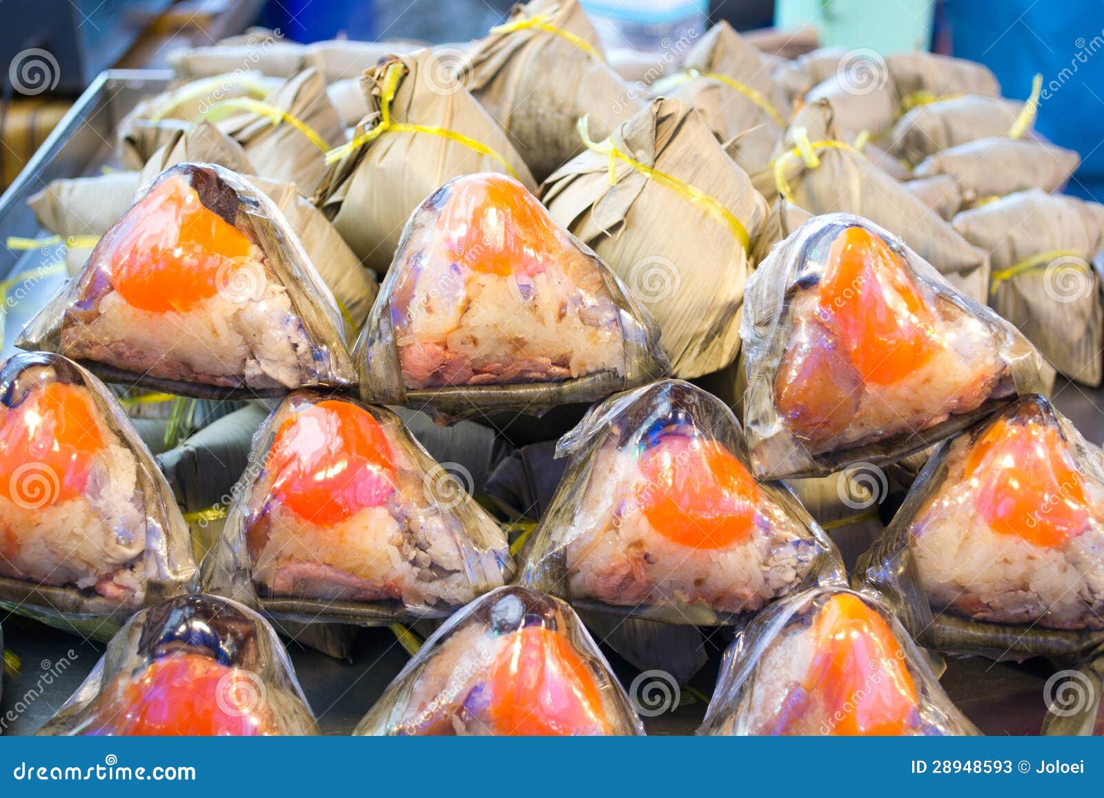 Zongzi Pyramid-shaped Dumplings Made By Wrapping Glutinous Rice Royalty ...