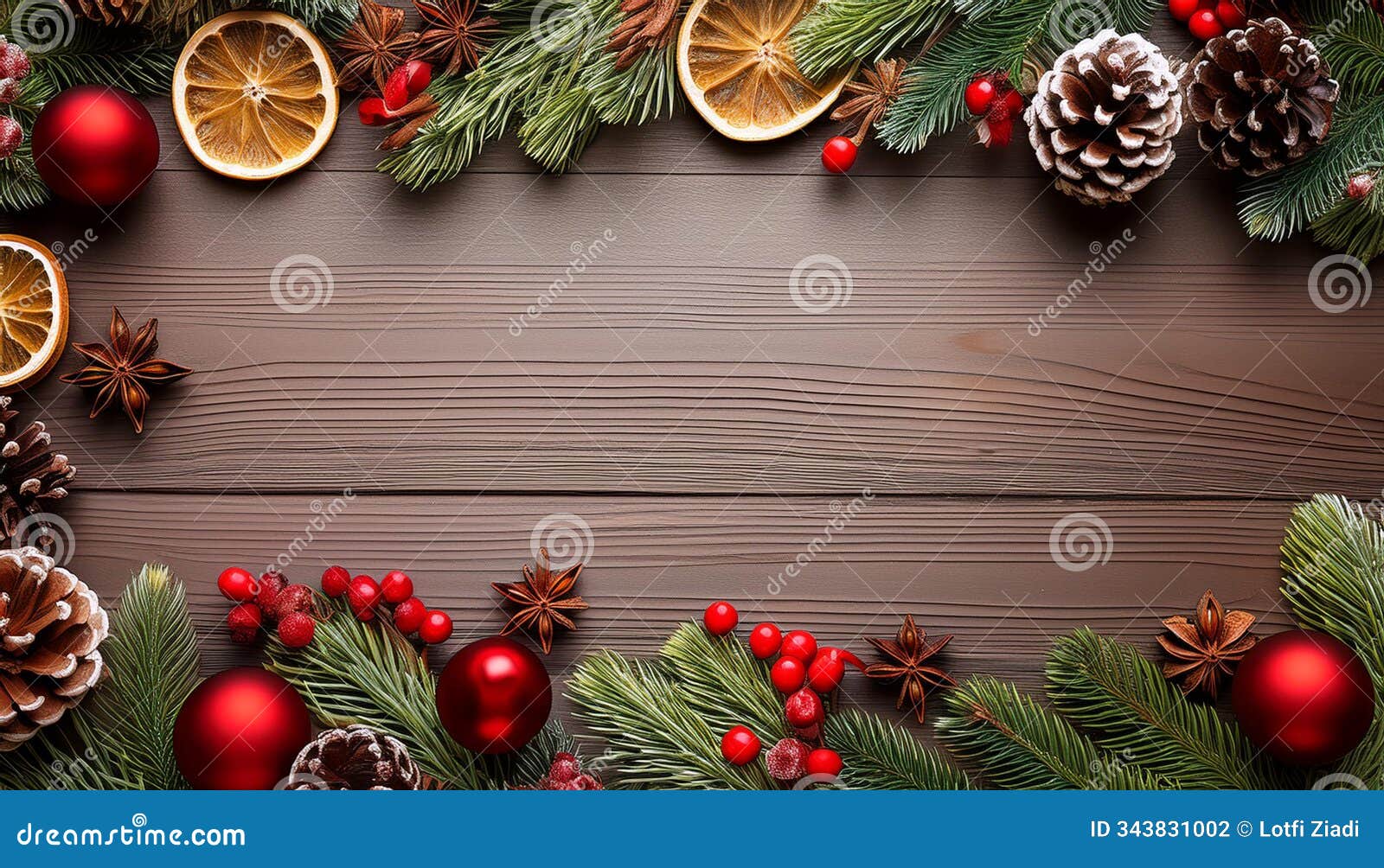 Traditional Christmas Border Stock Illustration - Illustration of ...