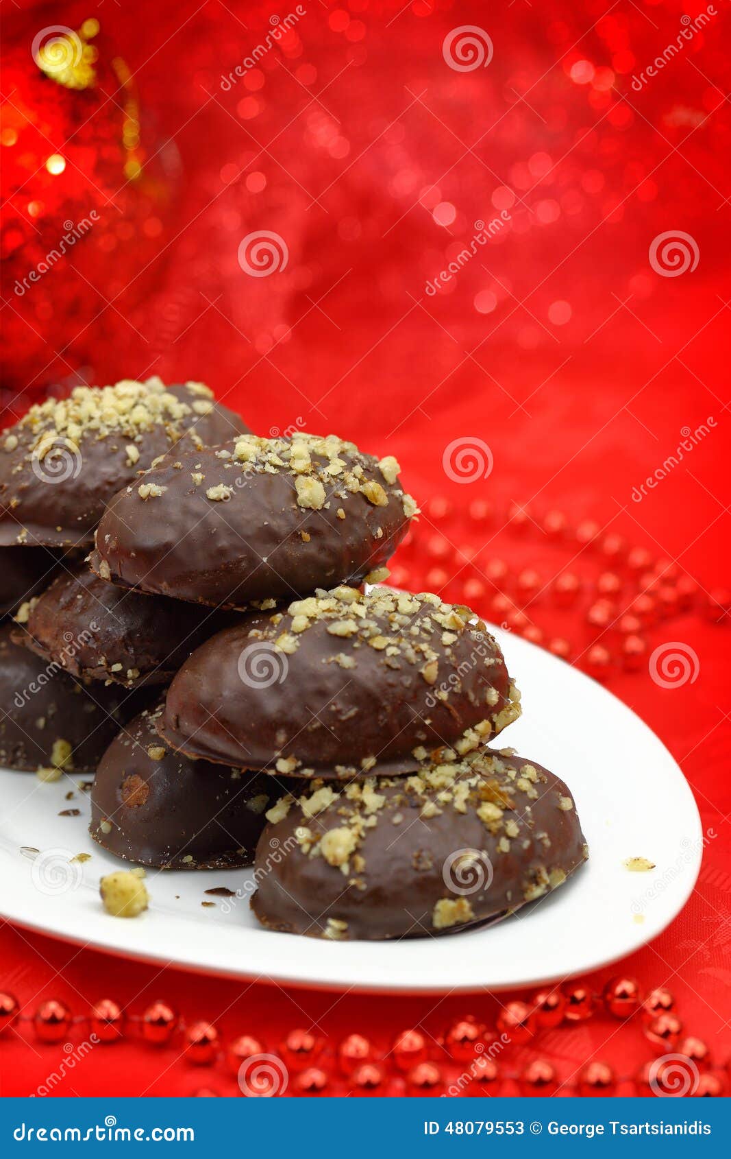 Traditional Christmas Dessert Stock Image - Image of table, tradition ...