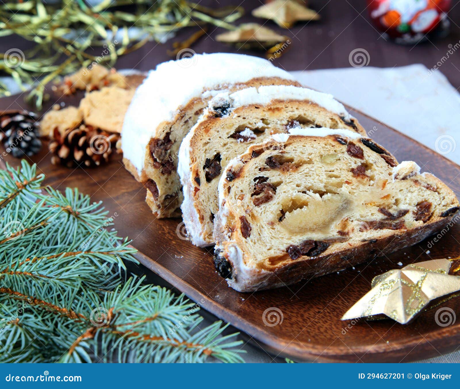 Traditional Christmas Pastries Stollen Stock Image - Image of ...