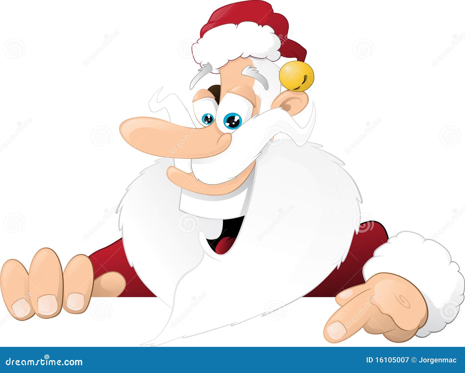 Traditional Christmas Santa Holding a Placard Stock Vector ...