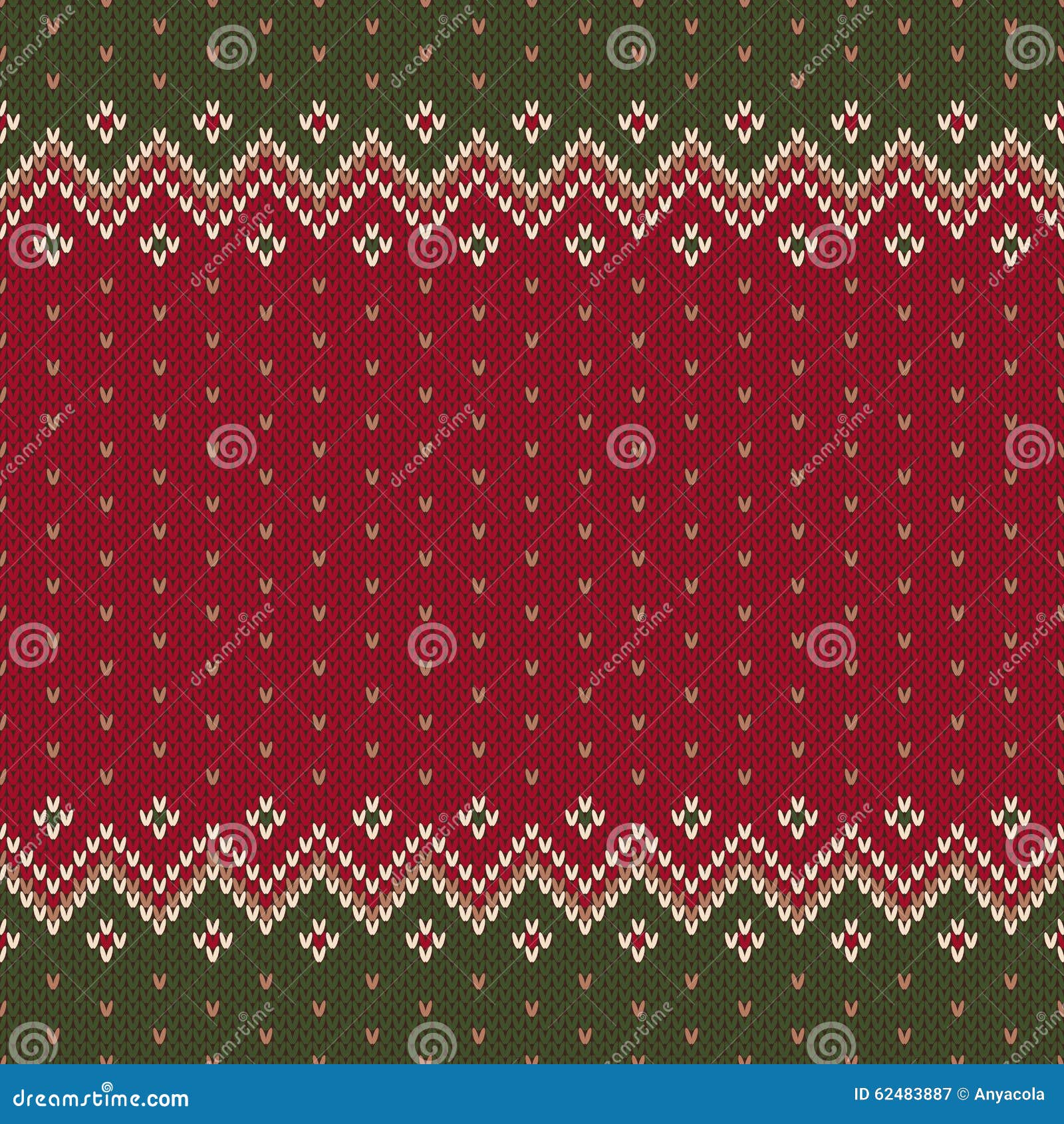 Traditional Christmas Sweater Design. Seamless Knitted Pattern Stock ...
