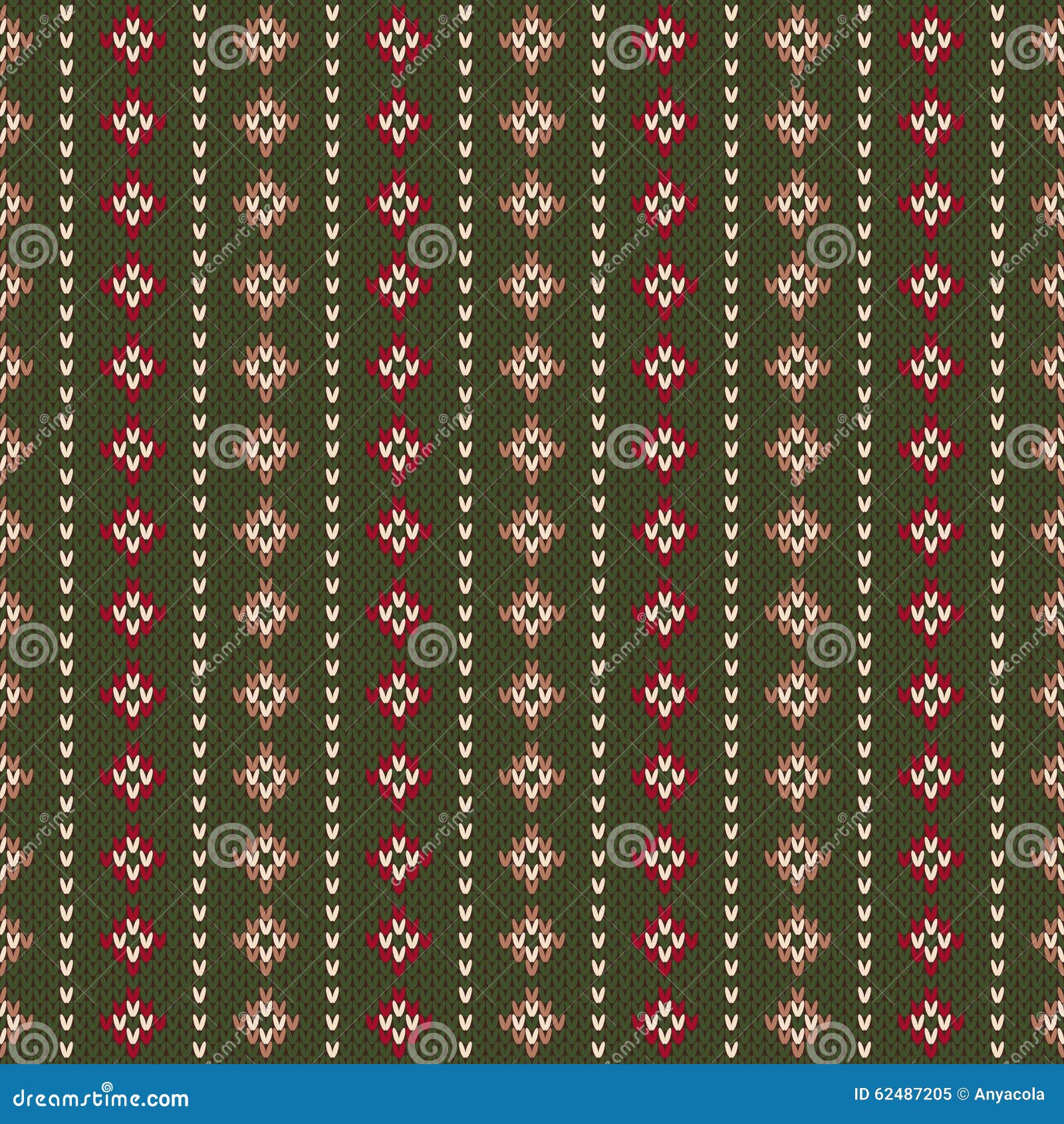 Traditional Christmas Sweater Design. Seamless Knitted Pattern Stock ...
