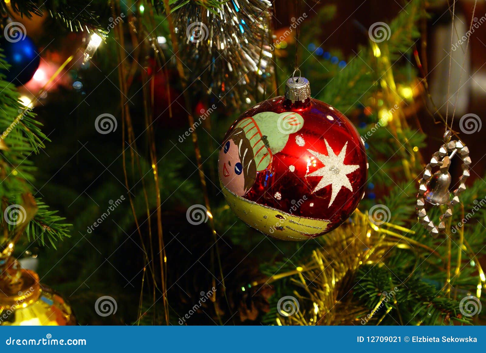 Traditional Christmas tree stock image. Image of christmas - 12709021