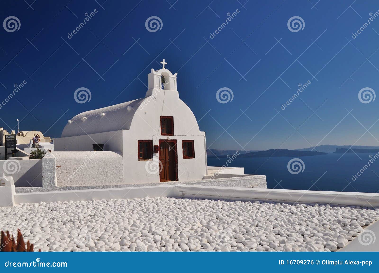 Traditional Church in Oia, Santorini Stock Photo - Image of beautiful ...