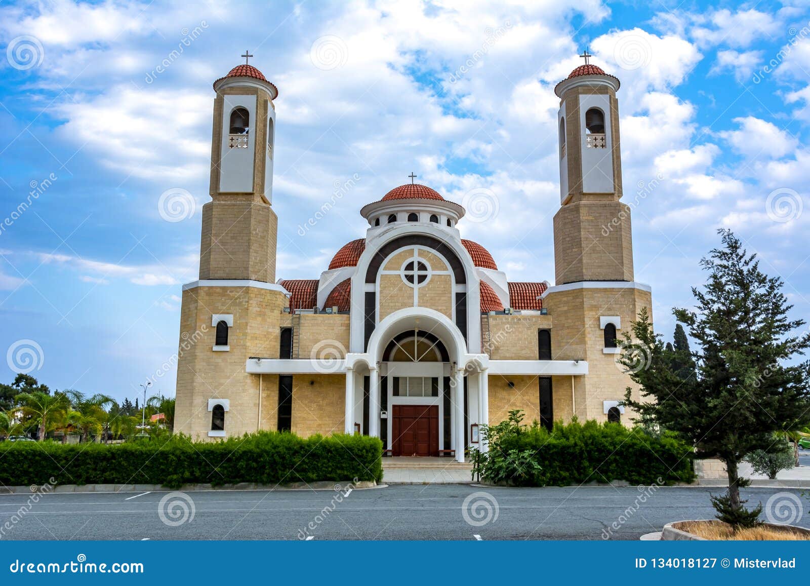 Traditional Church in Paphos, Cyprus Stock Image - Image of orthodox ...