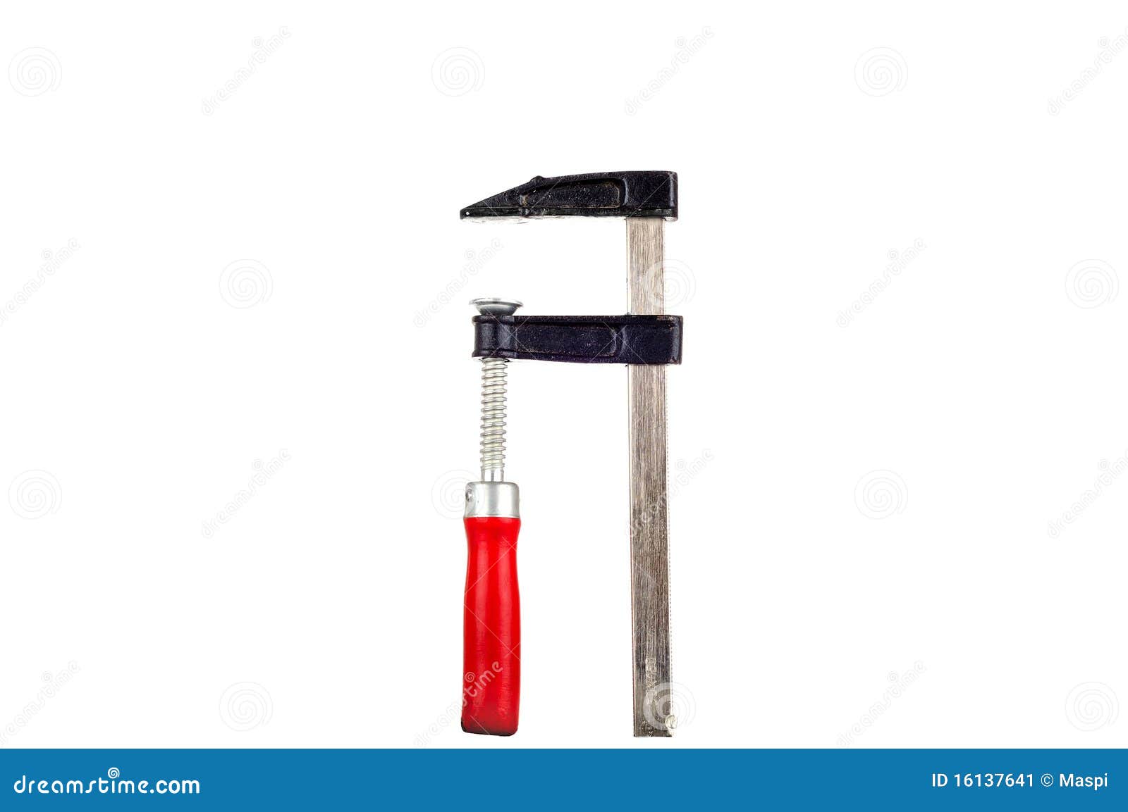 Traditional clamp stock image. Image of steel, open, tool - 16137641