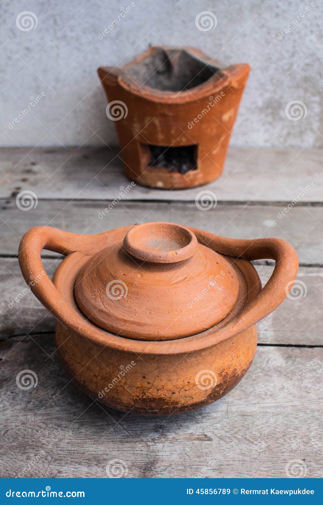 Traditional clay pots stock image. Image of cookware - 45856789
