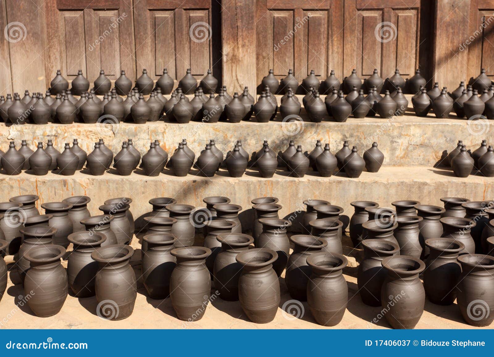 Traditional clay pottery stock image. Image of object - 17406037