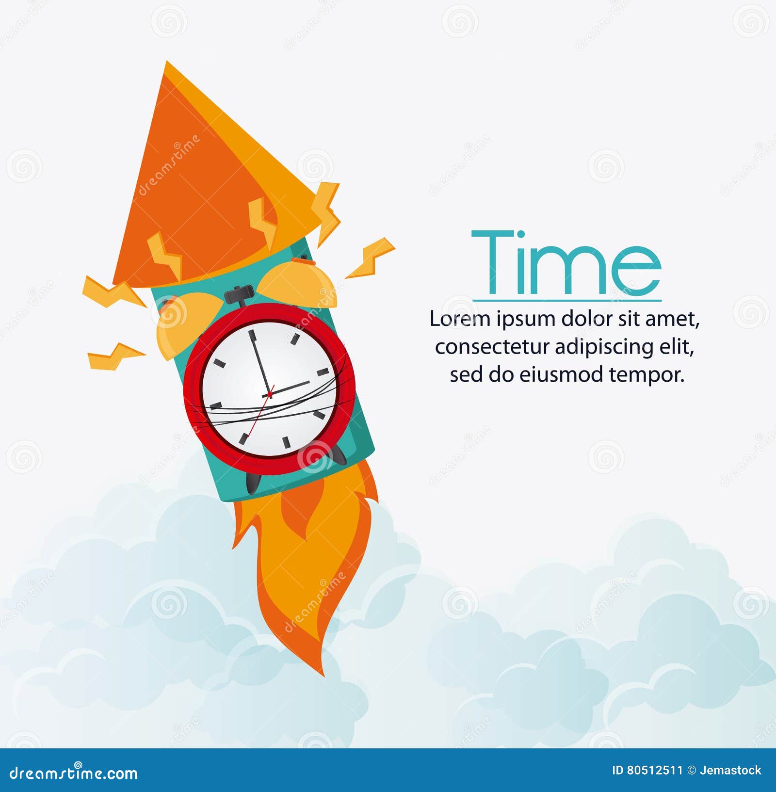 Traditional Clock Firework and Time Design Stock Vector - Illustration ...