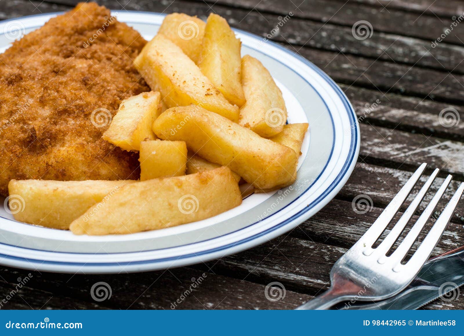 Traditional Cod Fish and Chips Stock Image - Image of background ...