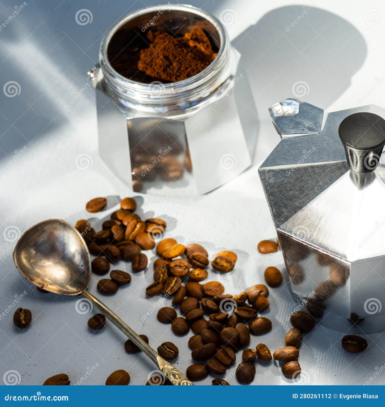 Traditional Coffee Maker. Geyser Coffee Maker. Device for Kitchen ...