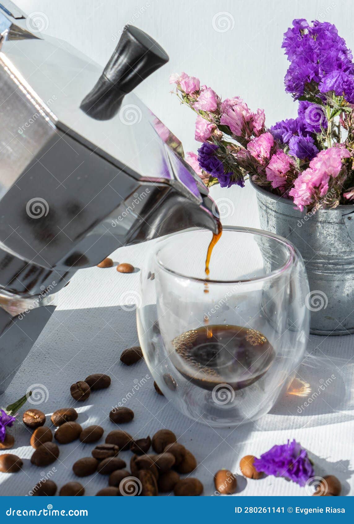 Traditional Coffee Maker. Geyser Coffee Maker. Device for Kitchen ...