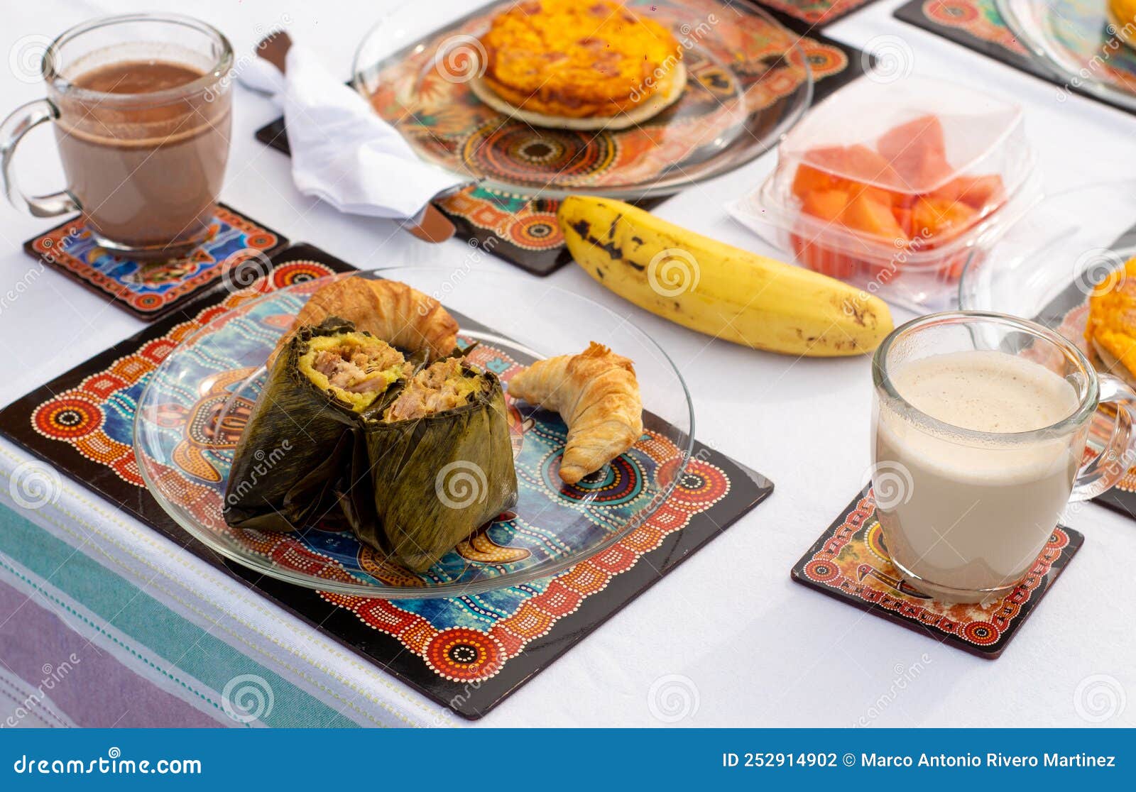 Traditional Colombian Breakfast on the Table Stock Photo - Image of ...