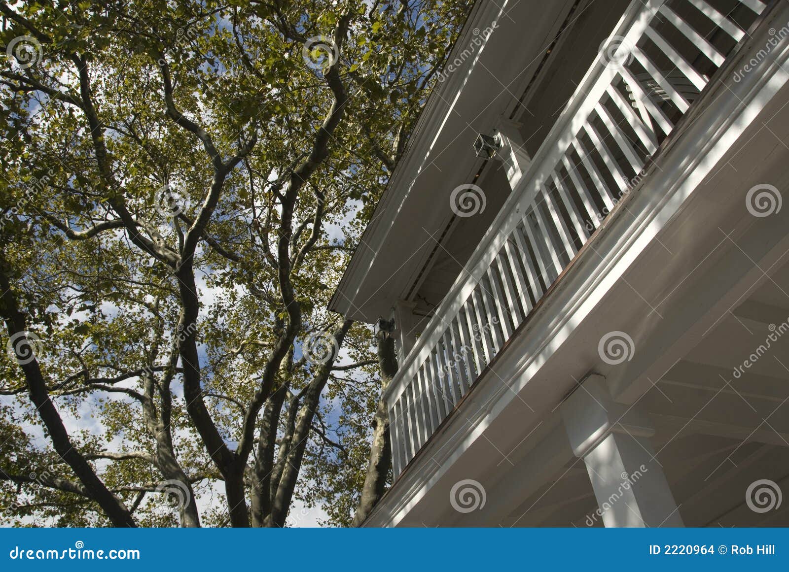 Traditional Colonial House stock photo. Image of rail - 2220964