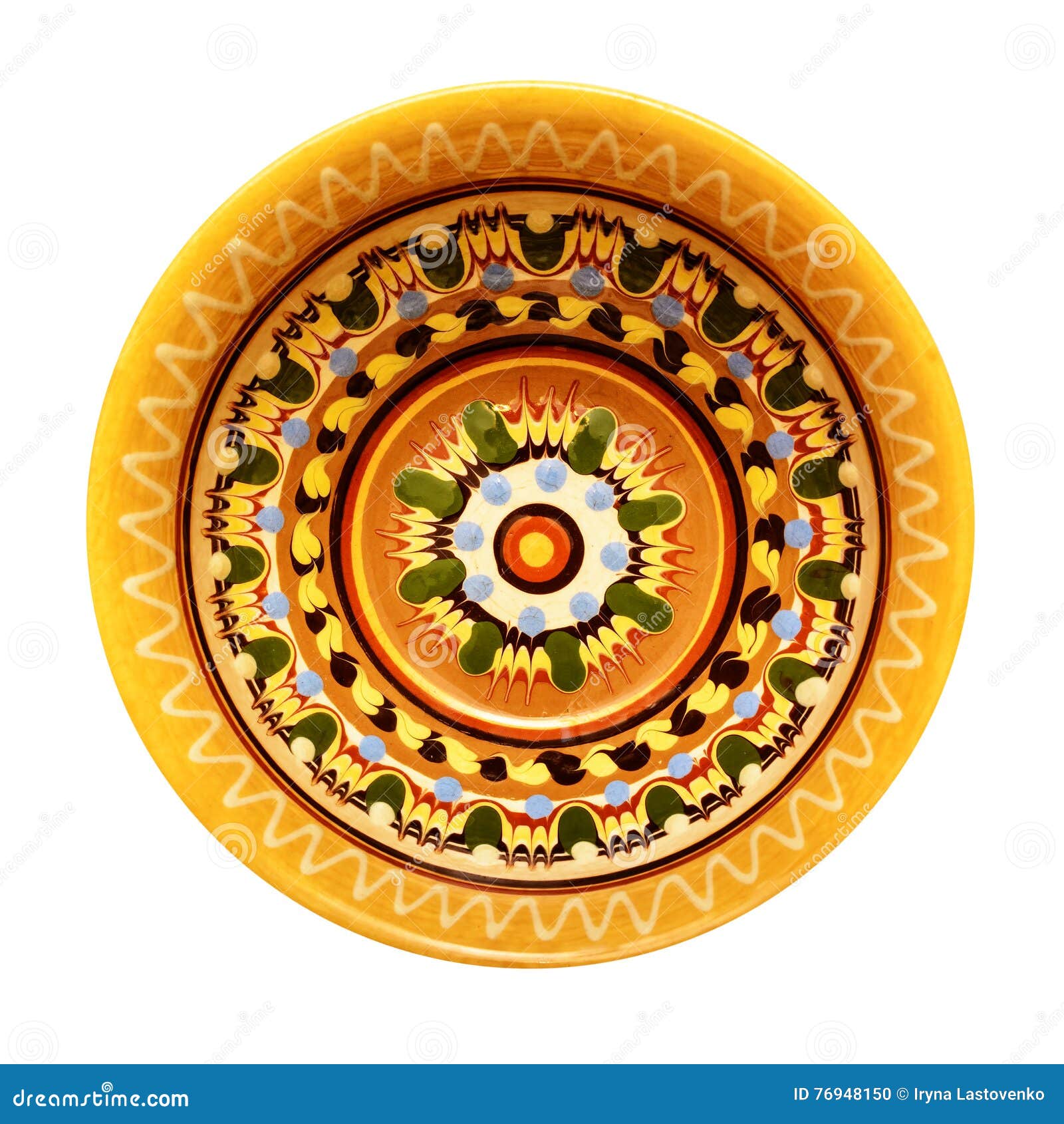 Traditional Colored Pottery. Stock Photo - Image of dish, clean: 76948150