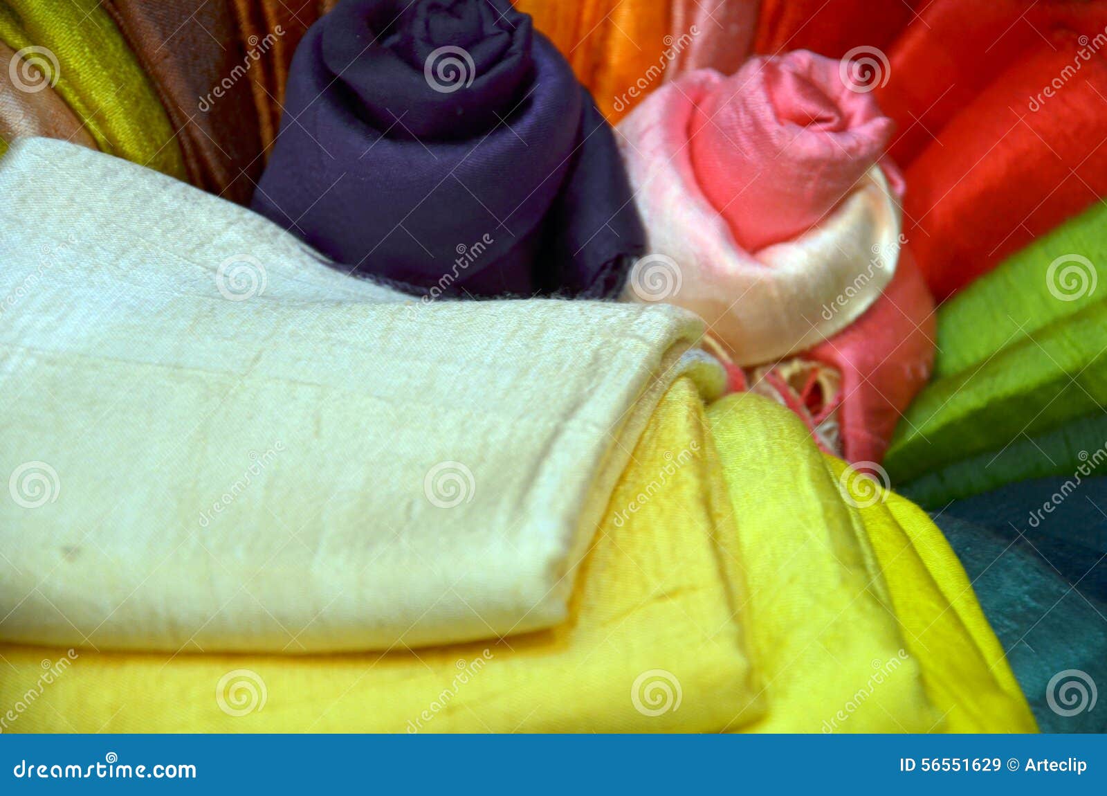 Traditional Colored Textile Stock Image - Image of hand, detail: 56551629