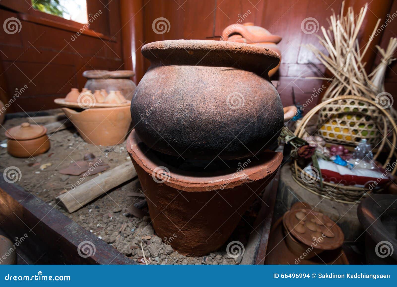 Traditional Common Thai Kitchen Stock Photo - Image of garlic, hard ...