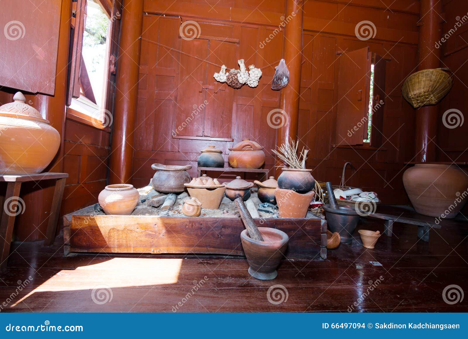 Traditional Common Thai Kitchen Stock Photo - Image of indoor, poor ...