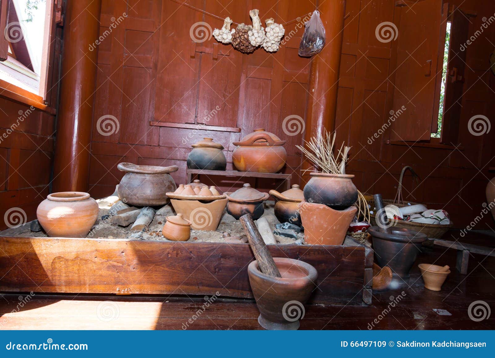 Traditional Common Thai Kitchen Stock Image - Image of garlic ...