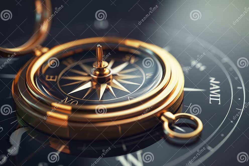 A Traditional Compass Transitioning into a GPS Navigation System ...