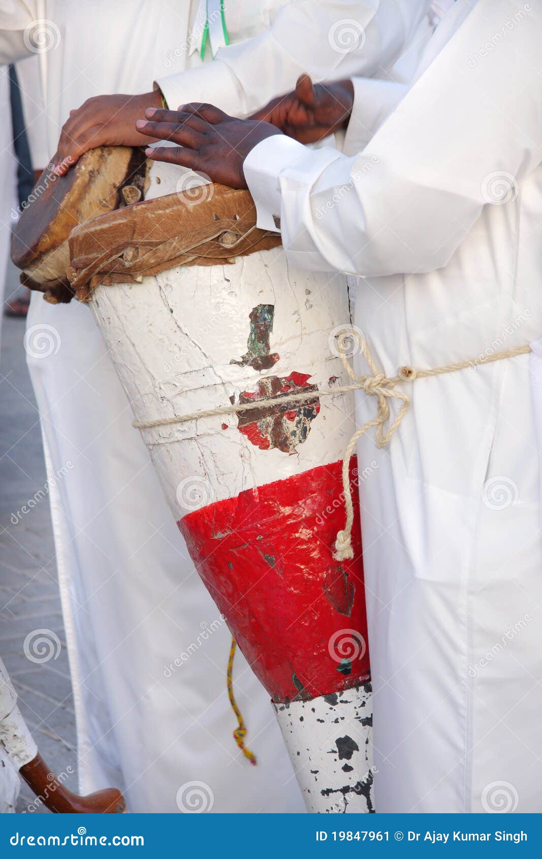 Traditional Conical Hand-drum Played by a Pearler Stock Image - Image ...