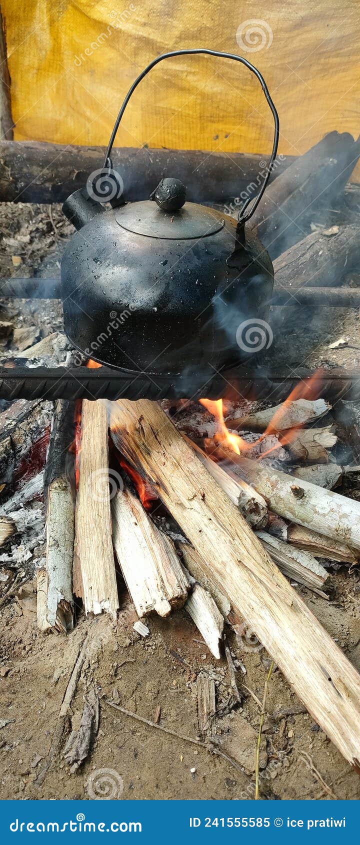Traditional Cooking in the Mountain Stock Image - Image of dish ...