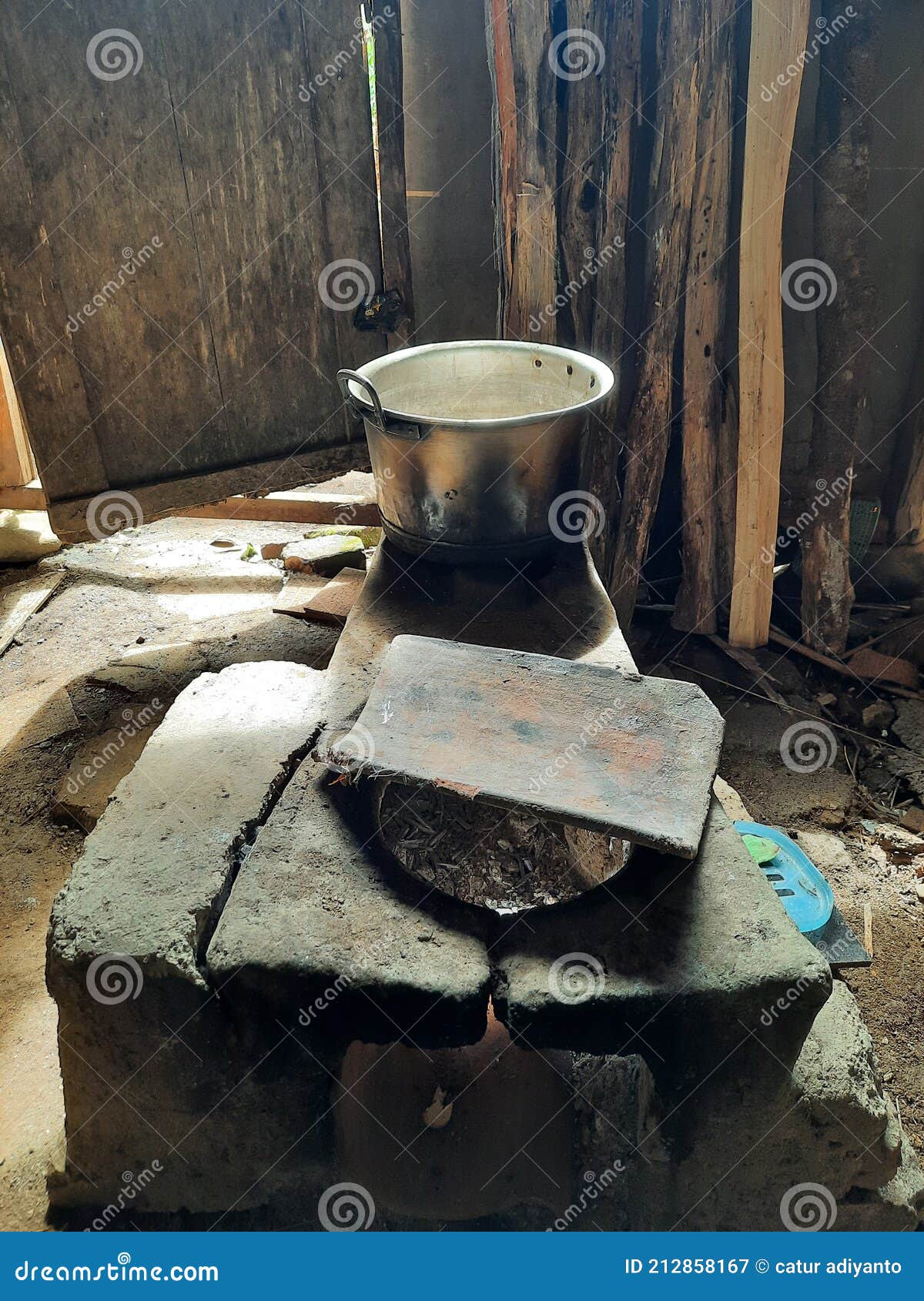 A Traditional Cooking Place that Still Uses Firewood Stock Image ...