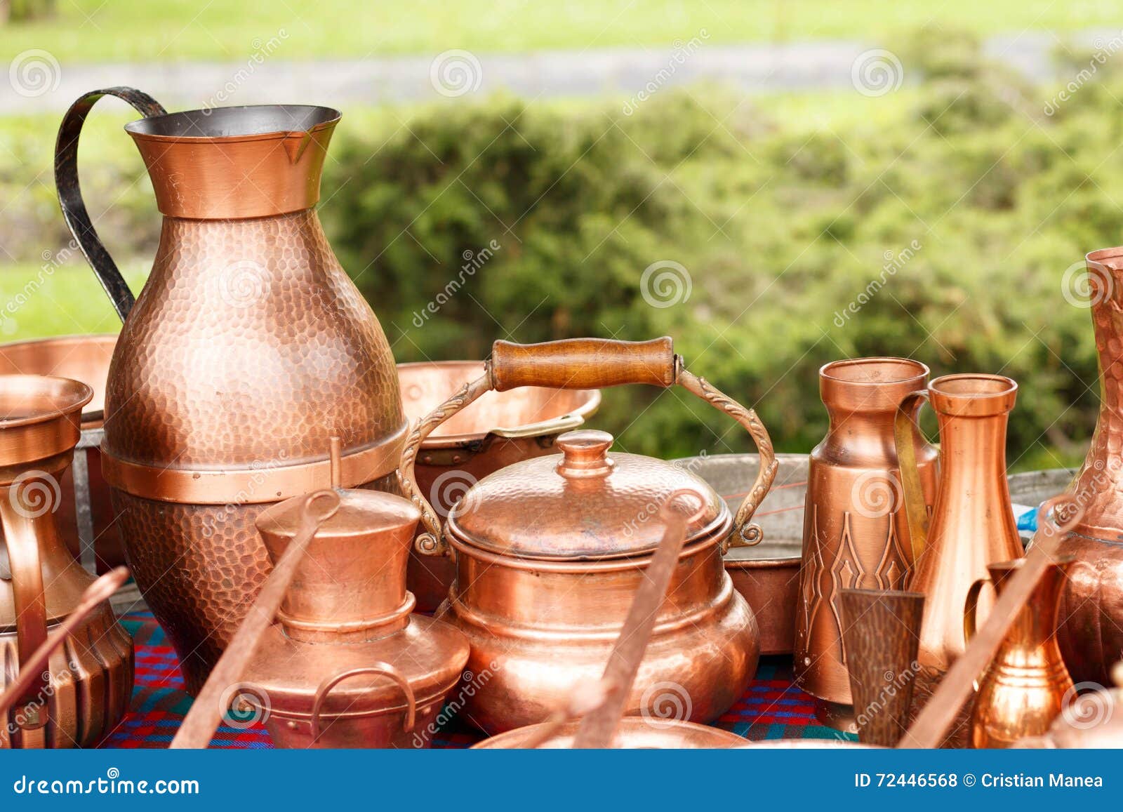 Traditional Copper Pots from Romania Stock Photo - Image of botez ...